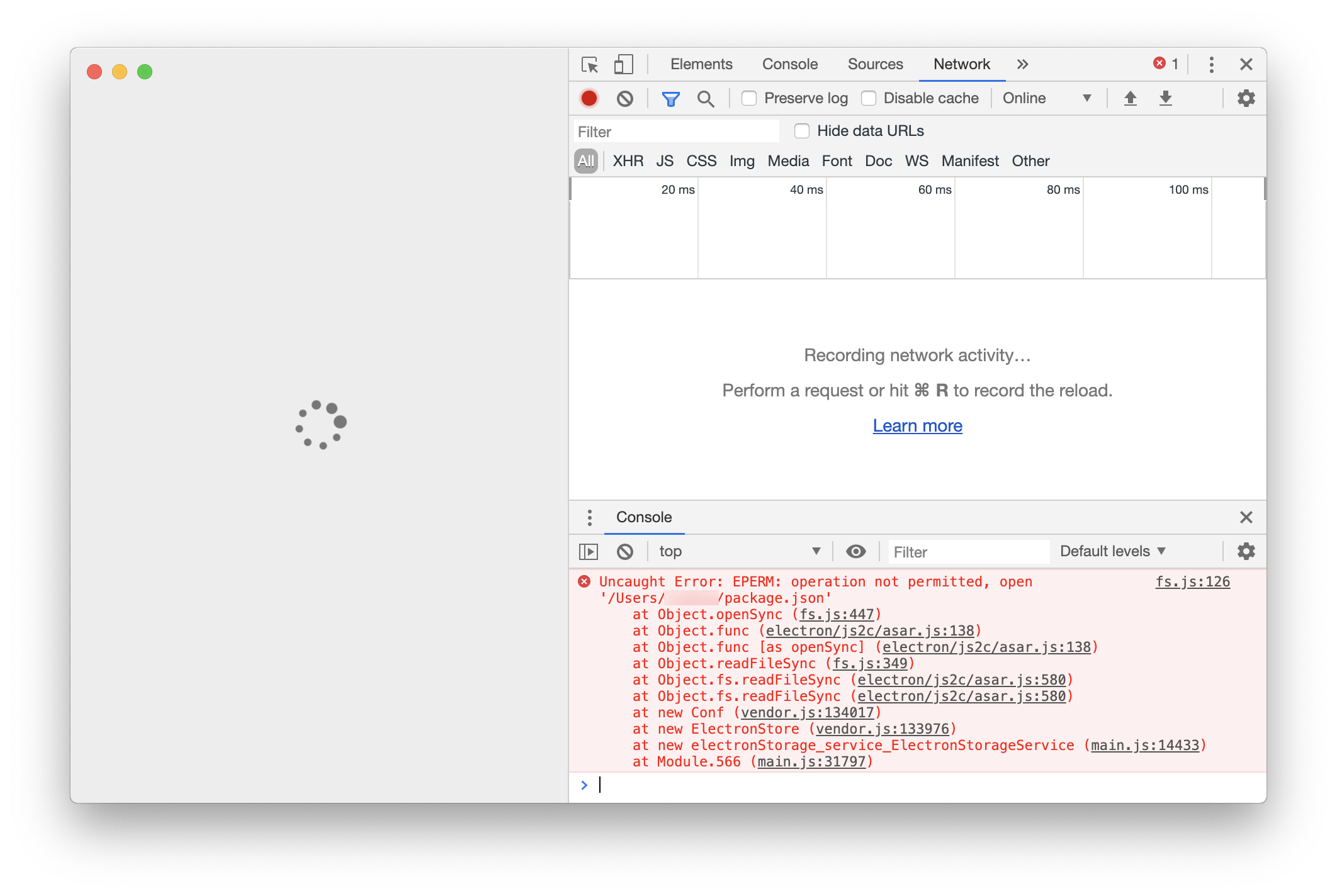 Bitwarden desktop (macos Catalina) don't start if there is package.json file at user directory ...