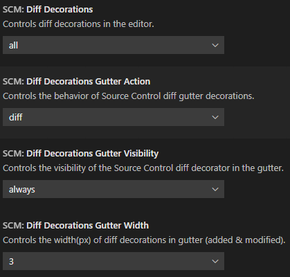 Diff decorators not showing in gutter · Issue #124645 · microsoft/vscode · GitHub