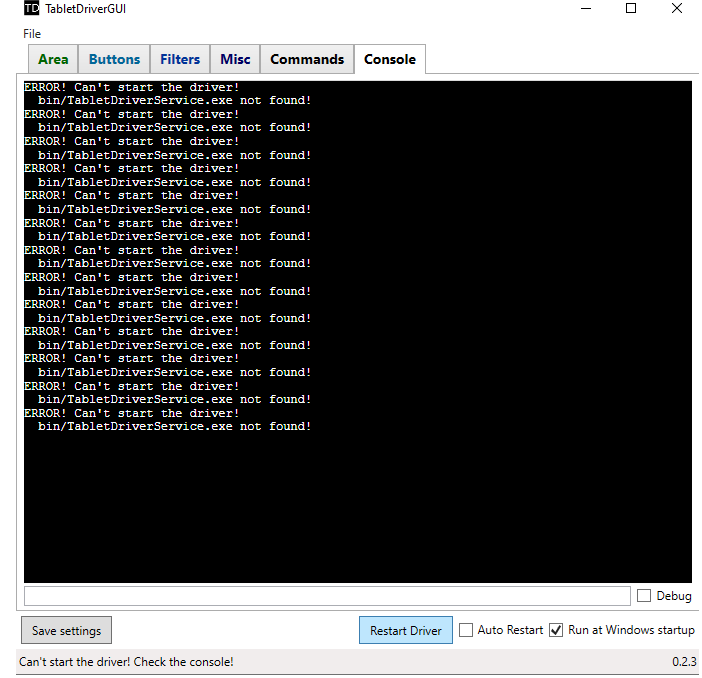 ERROR! Can't start the driver ! bin/TabletDriverService not found! · Issue #763 · hawku ...