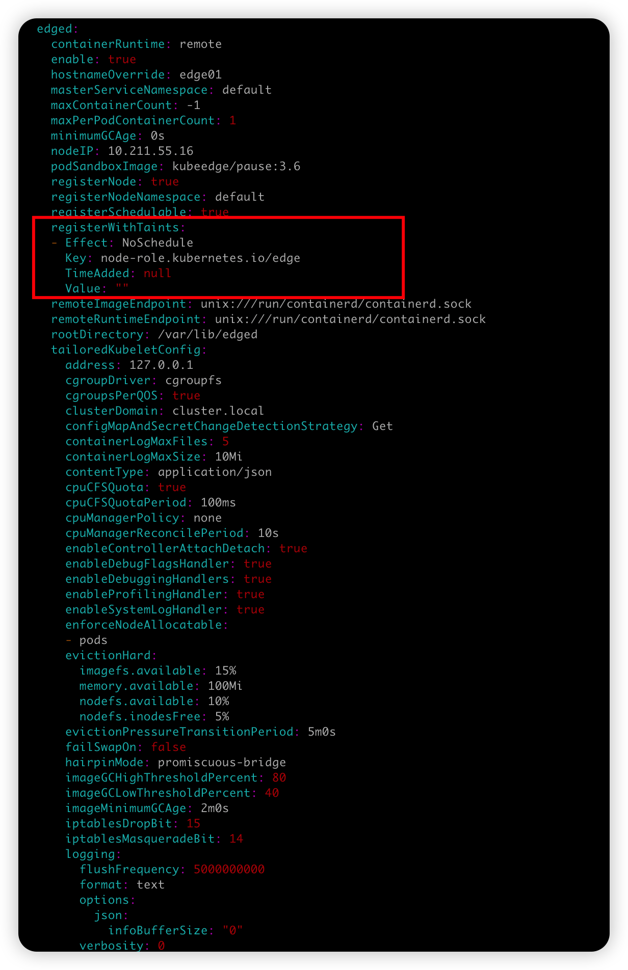 How can I add taints to edge nodes with edit edgecore.yaml · Issue #4889 · kubeedge/kubeedge ...