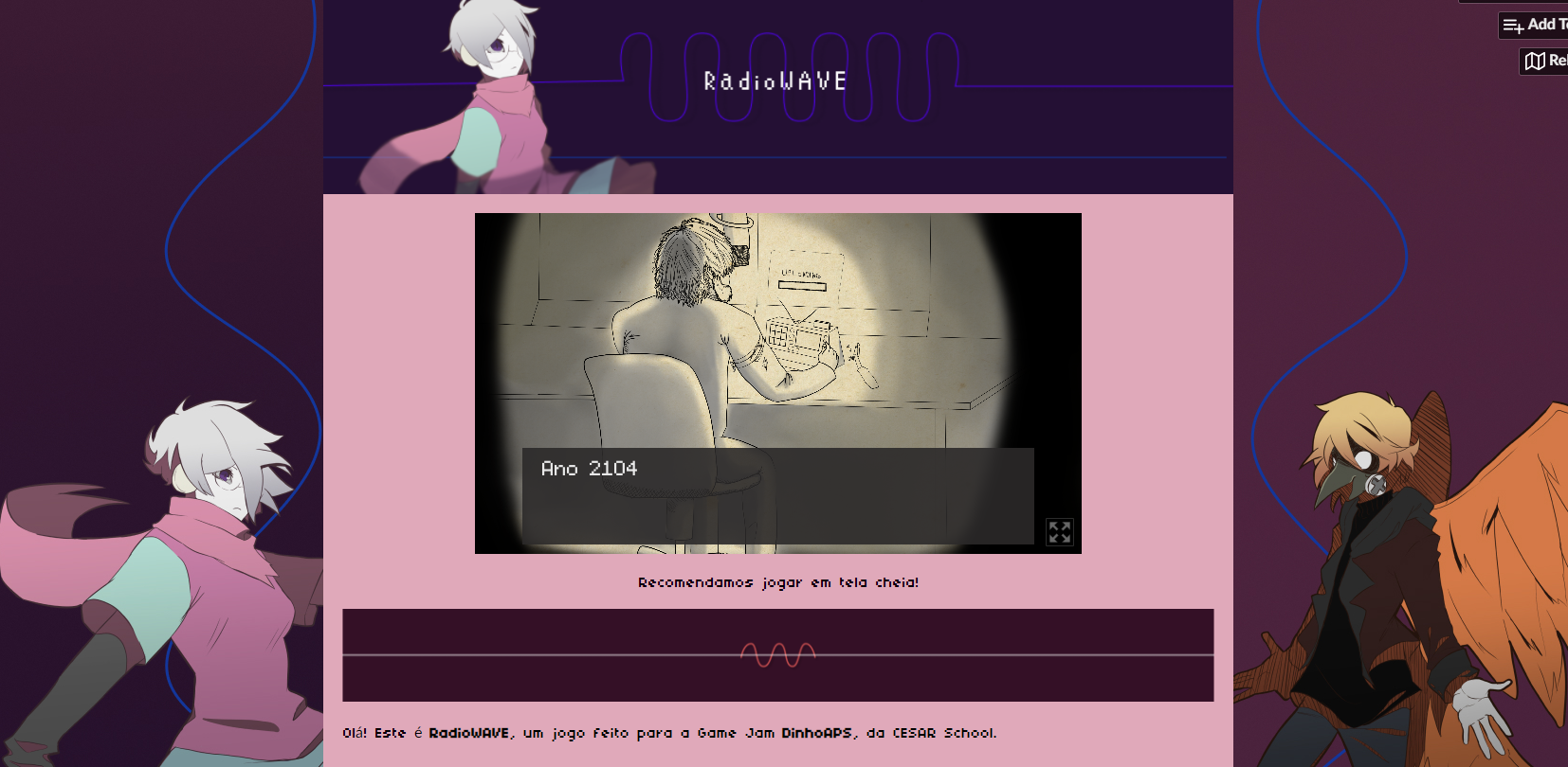 GitHub - Fyre-Flye/RadioWave-Game: Game Jam Colaborativa DinhoAPS 2021