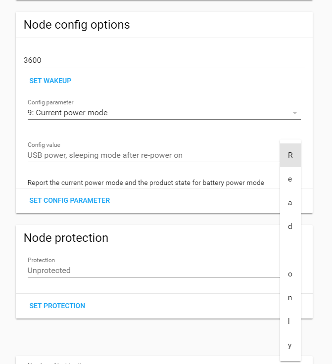 Read Only Z-Wave Configuration Parameter Values Presented as a Single Character List · Issue ...