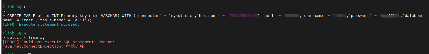 使用mysql-cdc时，table-name填一个不存在的表名时，会直接导致flink集群宕掉 · Issue #604 · DTStack/chunjun · GitHub
