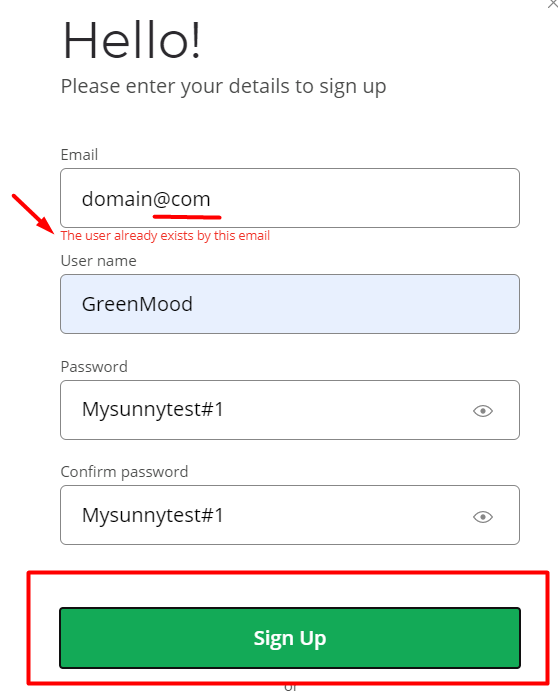  Sign Up Wrong Error Message Appears For Invalid Email Format Issue 1541 Ita social 