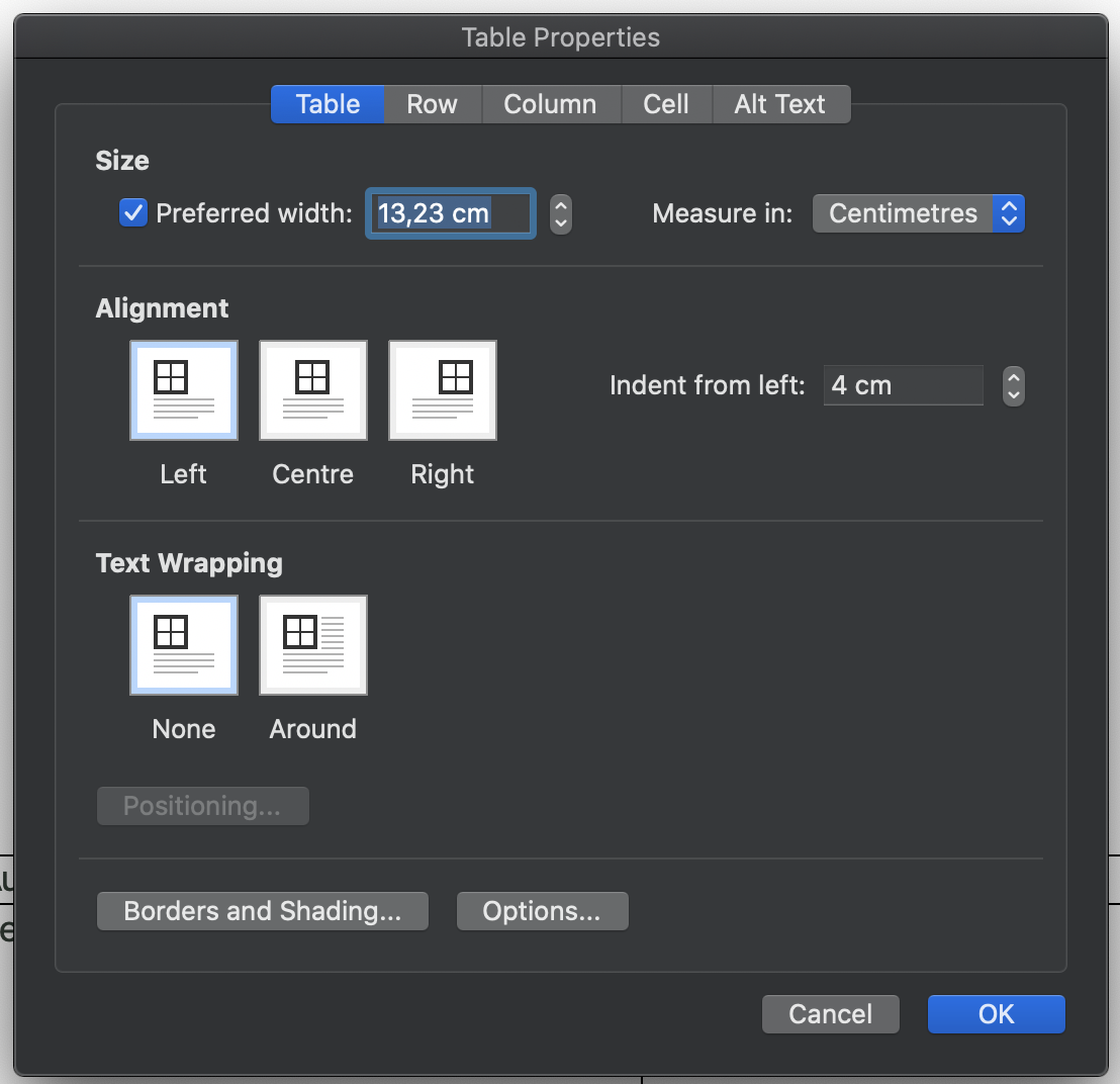 Table left indentation feature request · Issue #954 · dolanmiu/docx · GitHub