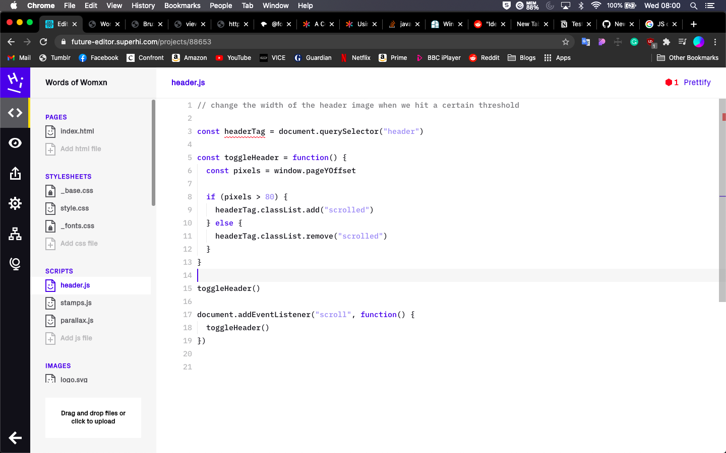 Parsing error: Identifier 'headerTag' has already been declared · Issue #29 · superhi/editor ...