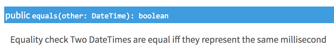 Equals method incorrectly compares timezone · Issue #309 · moment/luxon · GitHub