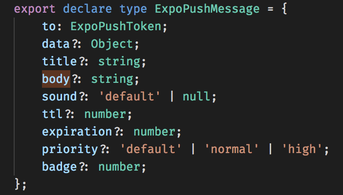 Support "subtitle" on iOS in expo-server-sdk · Issue #3627 · expo/expo · GitHub
