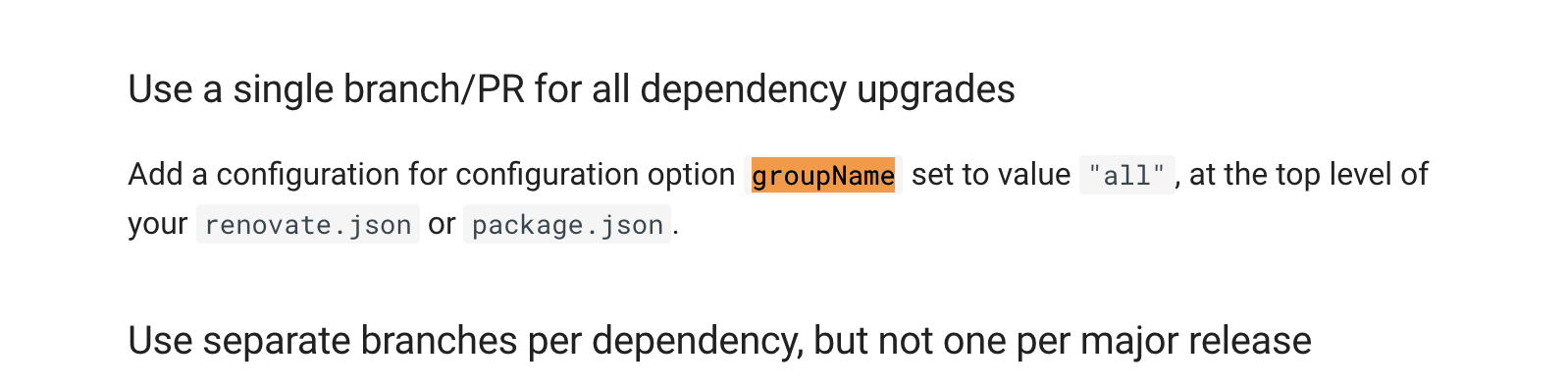 [Question] groupName: all still submits multiple PRs · Issue #201 · renovatebot/config-help · GitHub