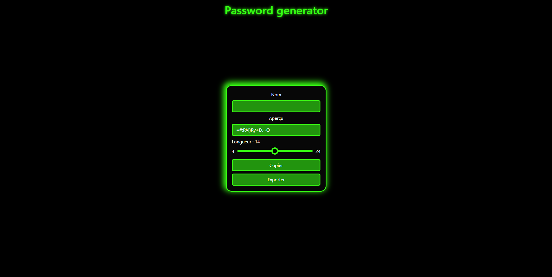 GitHub - tosbas/password-generator: Simple générateur de mot de passe GitHub - tosbas/password-generator: Simple générateur de mot de passe
