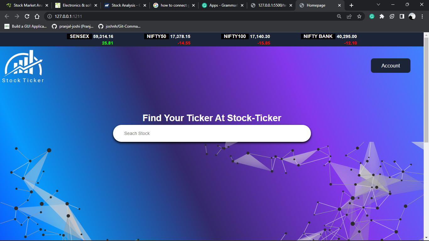 GitHub - alimjahagirdar/Stock-Ticker: Indian Stock Market Analysis And Prediction Web Application
