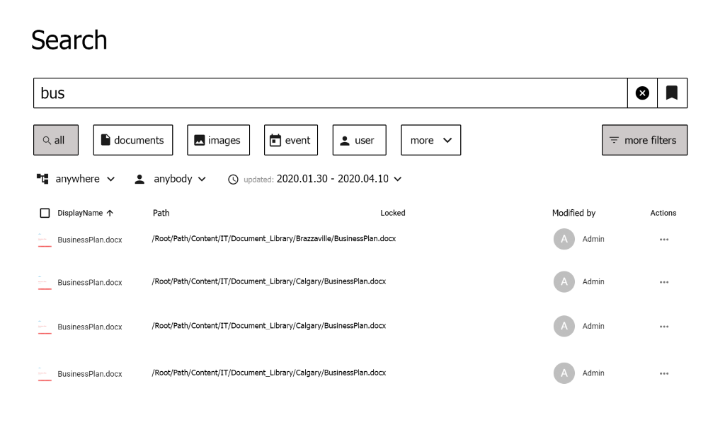 Search result filtering by Path, User and Date · Issue #1151 · SenseNet/sn-client · GitHub