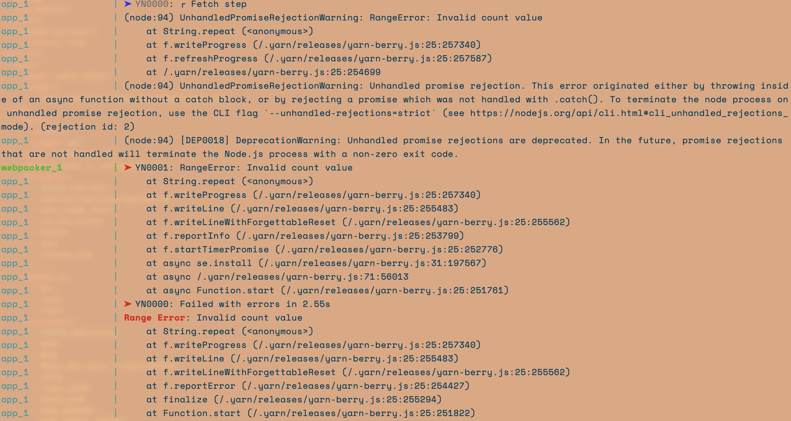 Bug Docker Implementation Of Yarn Berry Fails On Fetch Step Of `yarn Install` · Issue 1462