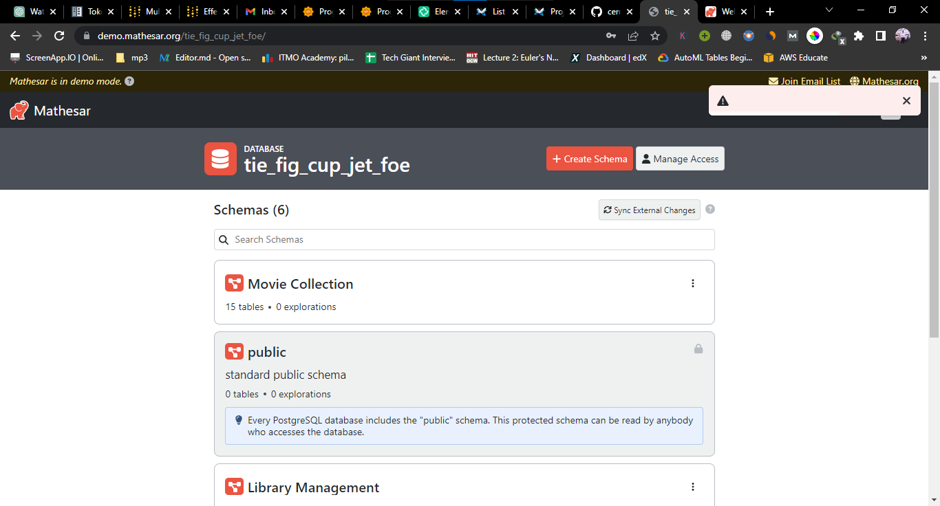 Blank Error while creating new schema in live demo · Issue #2700 · mathesar-foundation/mathesar ...