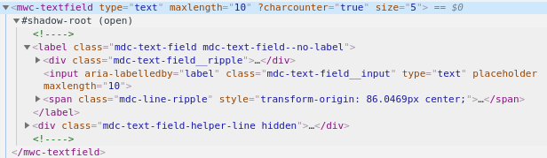 Mwc Textfield Attribute Size Does Not Populate To Input Element · Issue 1158 · Material