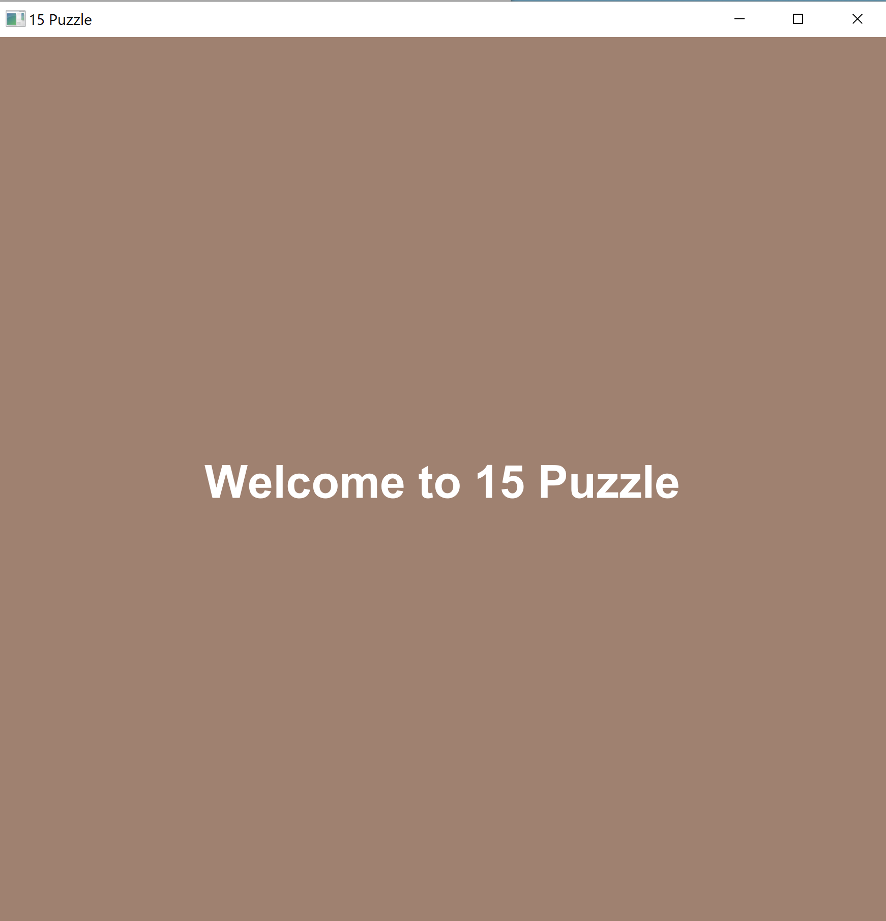 GitHub - MikeA-04/15puzzle: The classic 15 puzzle is implemented using a feature that allows ...