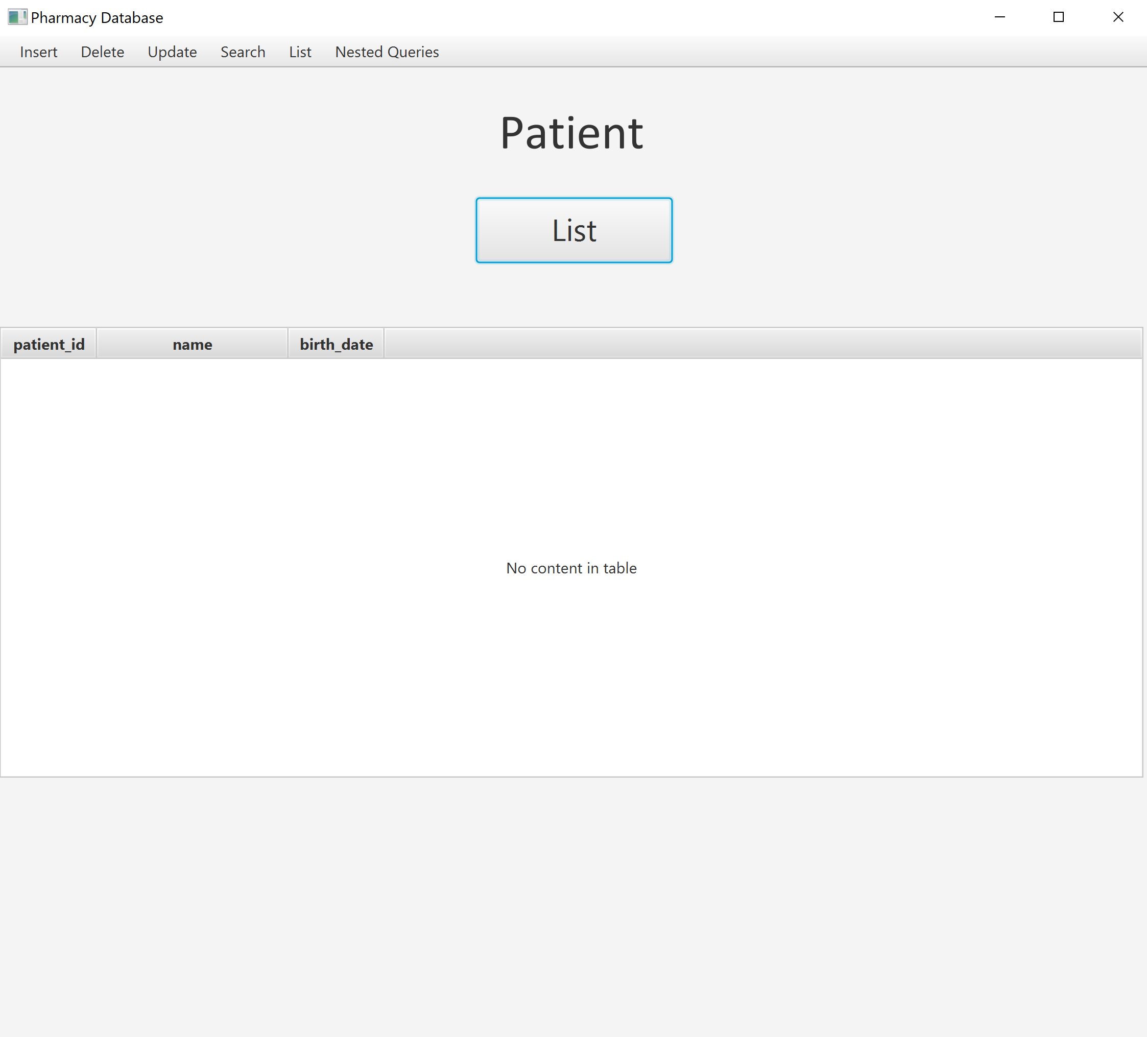 Github Mikea 04 Pharmacydatabase Cs 480 Database Project