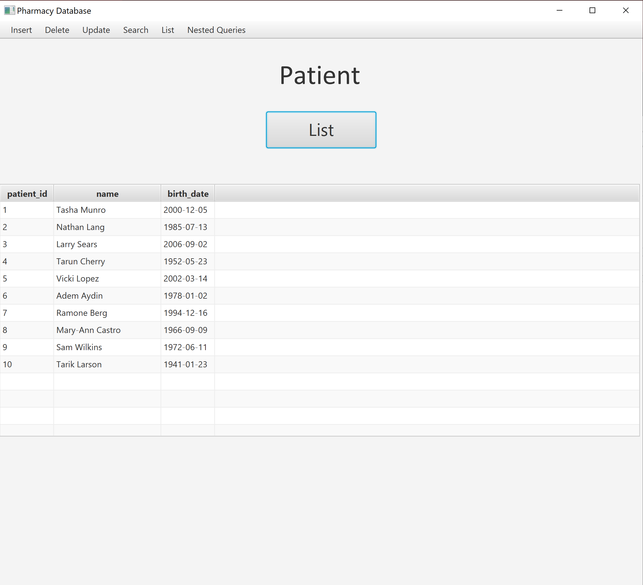 Github Mikea 04 Pharmacydatabase Cs 480 Database Project