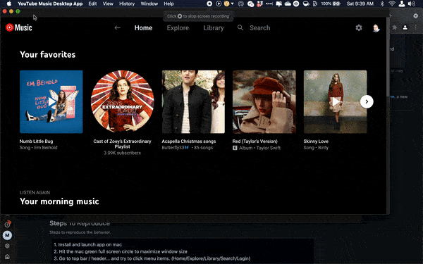 header menu bar items not clickable on macOS maximized window · Issue ...