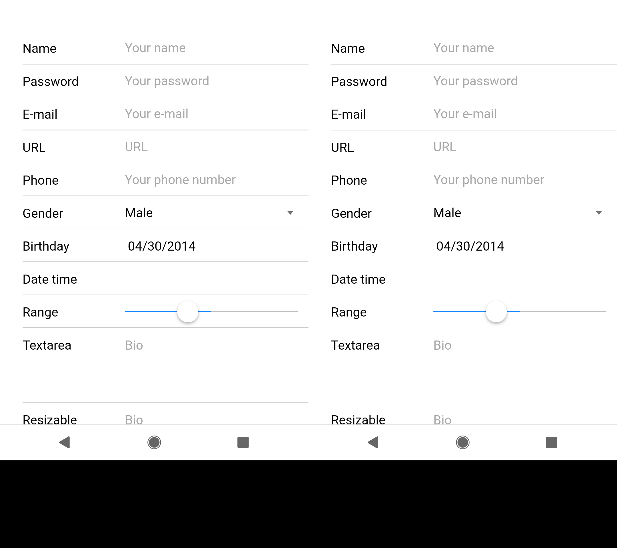 1px And 2px Alternating Separation Line For List View With Links