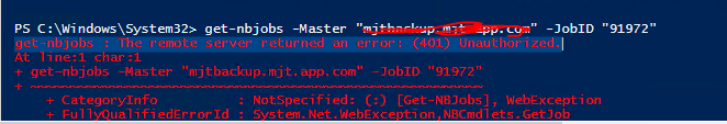 Get-NetBackupJob · Issue #6 · lazywinadmin/NetBackupPS · GitHub