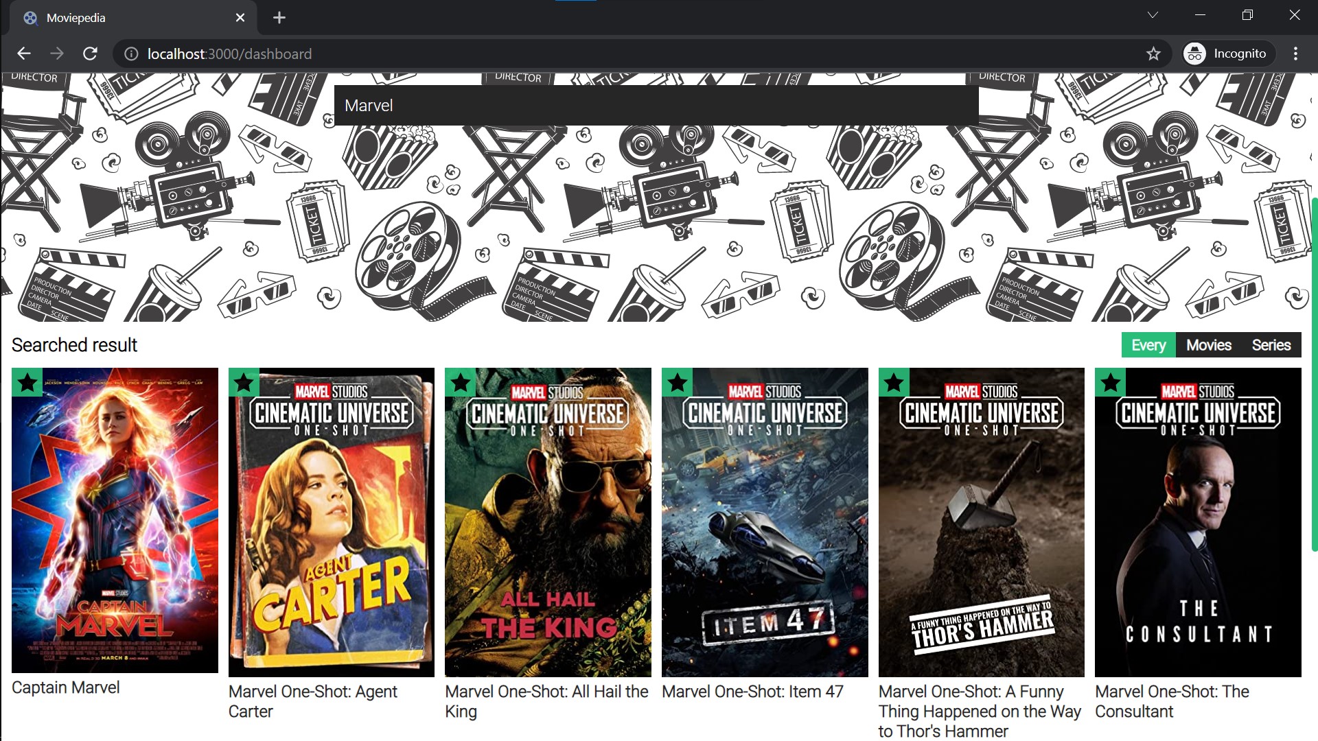 GitHub - thefstalphabet/moviepedia: An Application used to search Movies, Series and Shows.