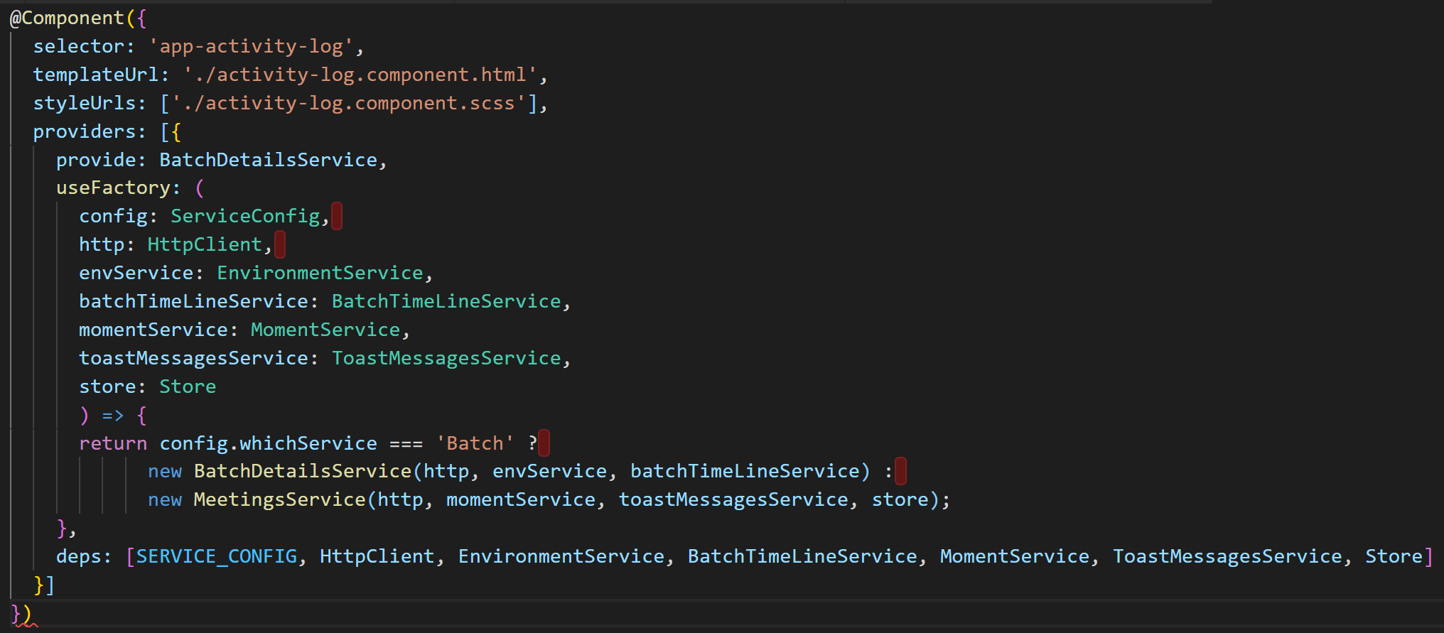 At runtime injected services (using injectionToken and useFactory) with HTTP API calls, are not ...
