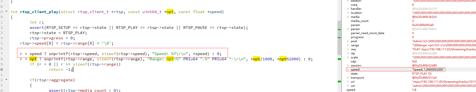 rtsp_client_play 拼接 Speed字段时，会丢失\r\n · Issue #208 · ireader/media-server · GitHub