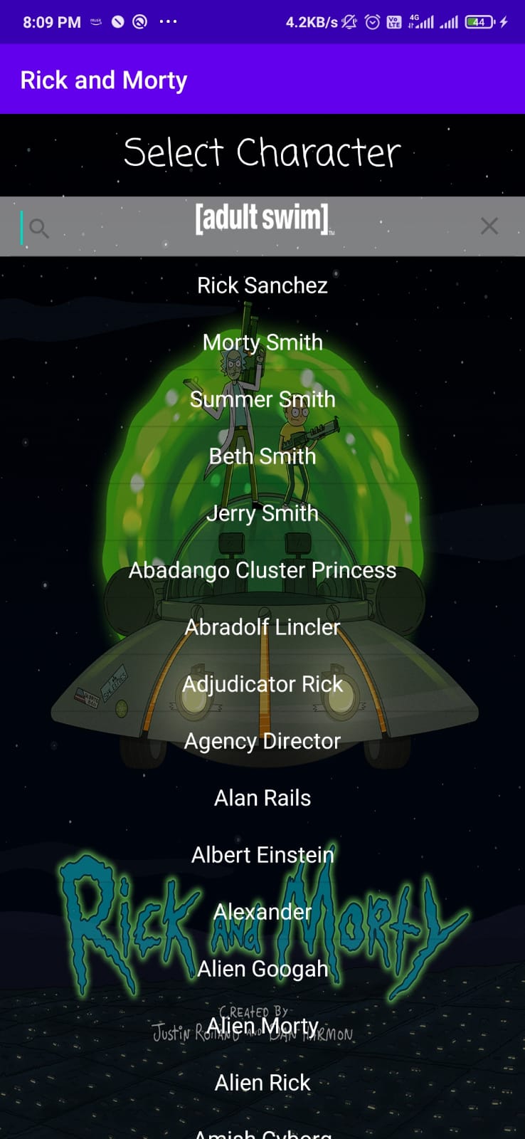 GitHub - ArnavSC/RickandMorty-Android: Using Api to extract character names and details of the ...