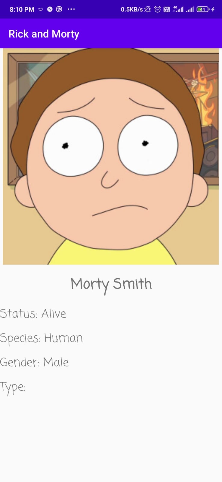 GitHub - ArnavSC/RickandMorty-Android: Using Api to extract character names and details of the ...