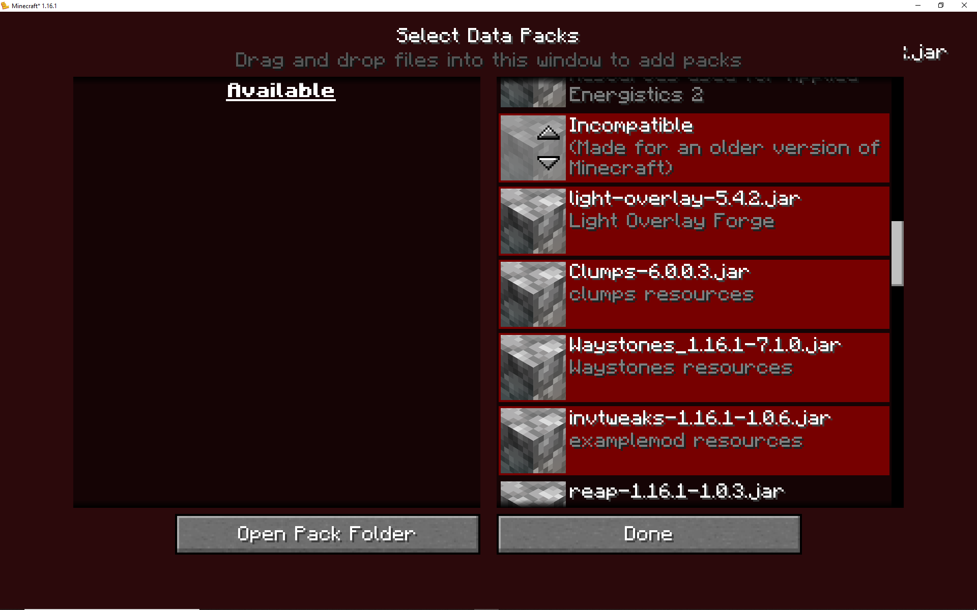Datapacks "incompatible" · Issue #69 · AllTheMods/ATM-6 · GitHub