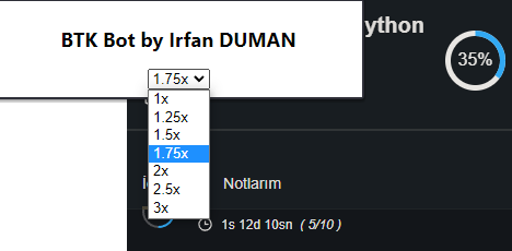 GitHub - irfandumanx/BTK-Playback-Speed-Control: BTK'de değiştirilen video hızının sürekli ...