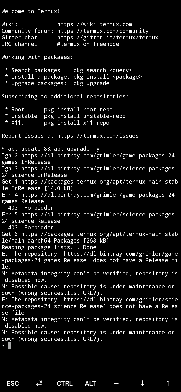 [Bug]: error upgrading packages · Issue #7580 · termux/termux-packages ...