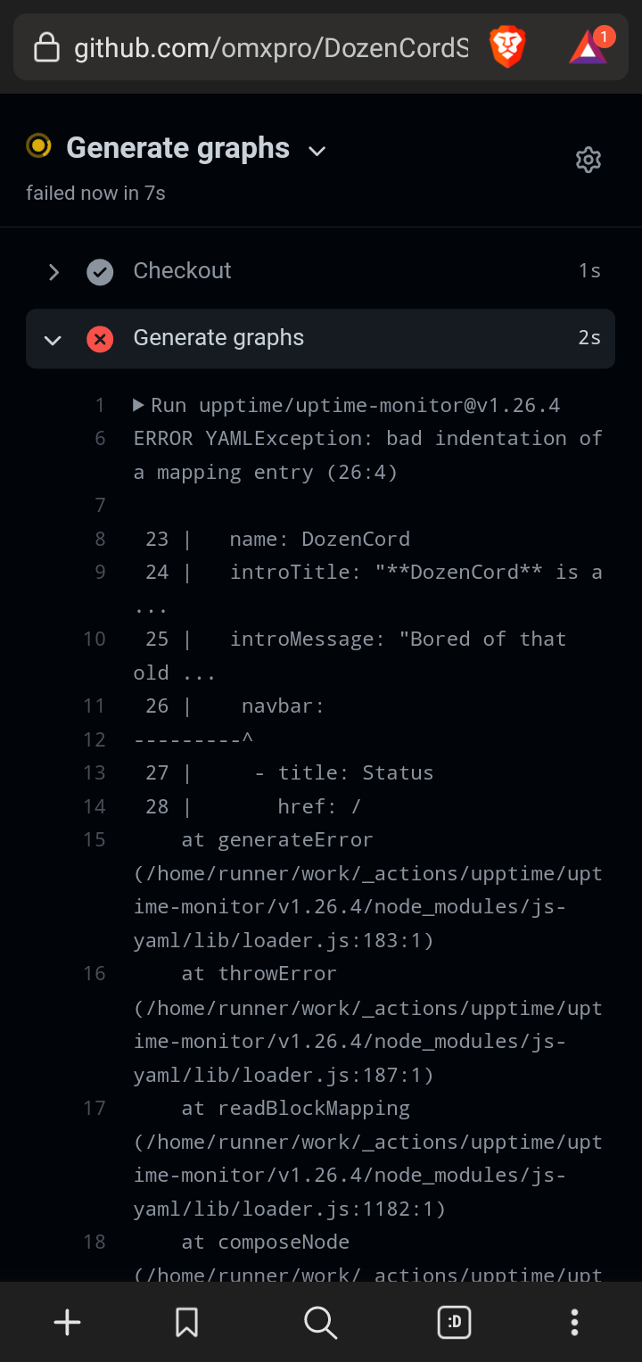 Got. Error · Issue #488 · upptime/upptime · GitHub