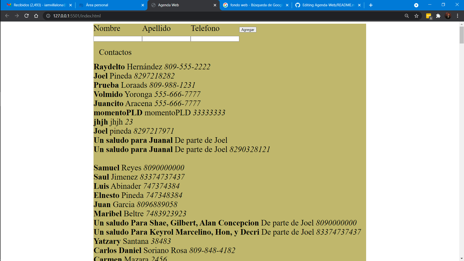 GitHub - Marlon-Vipe/Agenda-Web: Agenda utilizando fetch para consumir servicios web
