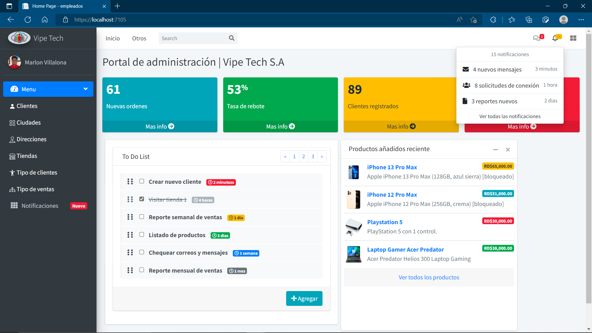 GitHub - Marlon-Vipe/SysAdmin-Vipetech: .Net Core | Sql Server | Admin LTE