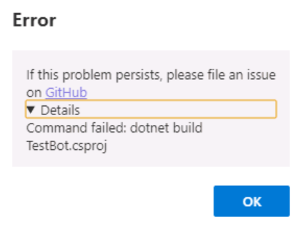 Failure to create new project · Issue #9616 · microsoft/BotFramework-Composer · GitHub