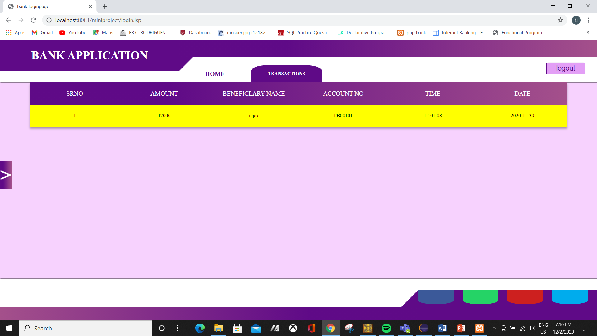 GitHub - Tejasjagdale/bankapplication