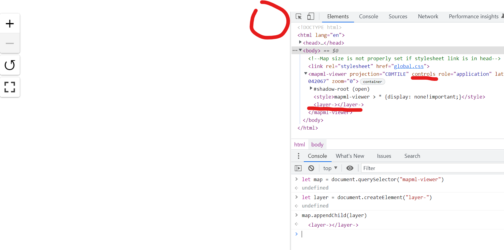 Appending a layer to layer-less map does not add layer controls · Issue #672 · Maps4HTML/MapML ...