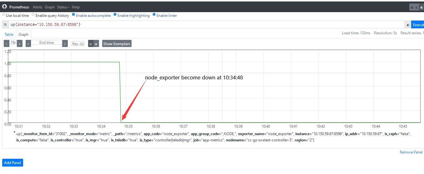 node_exporter become down but it's metrics still exist on prometheus's graph · Issue #11821 ...