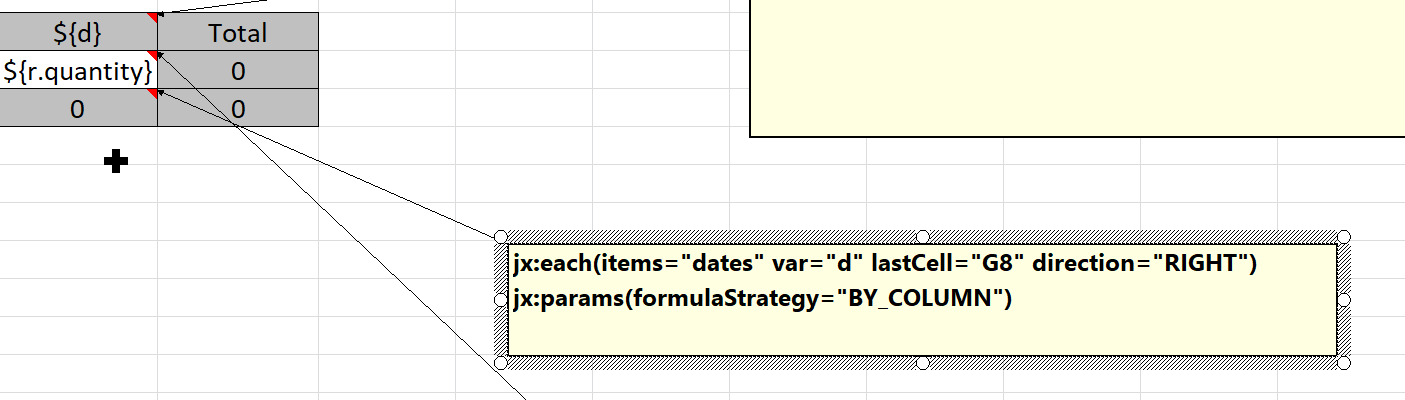 Jxls template with dynamic columns and formula · Issue #51 · jxlsteam/jxls · GitHub