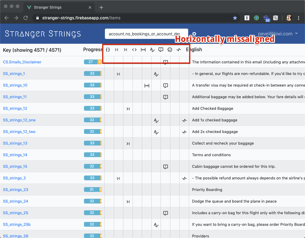 Table icons horizontally miss-aligned · Issue #56 · kiwicom/stranger-strings · GitHub