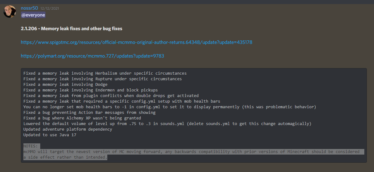 Java 17 issue · Issue #4684 · mcMMO-Dev/mcMMO · GitHub