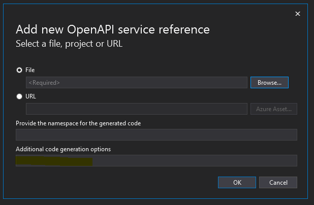How To Pass Options To Open Api Connected Service · Issue 15447 · Dotnetaspnetcoredocs · Github 