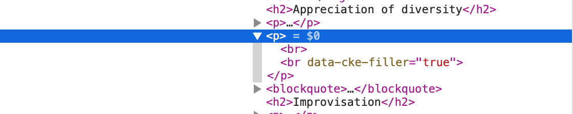 Pressing return in iOS Safari inserts elements rather than creating a new paragraph · Issue ...