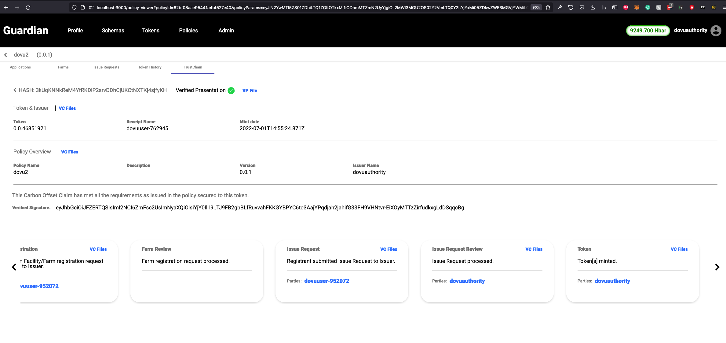 Trustchain validity is compromised on 2.2.0 · Issue #1055 · hashgraph/guardian · GitHub
