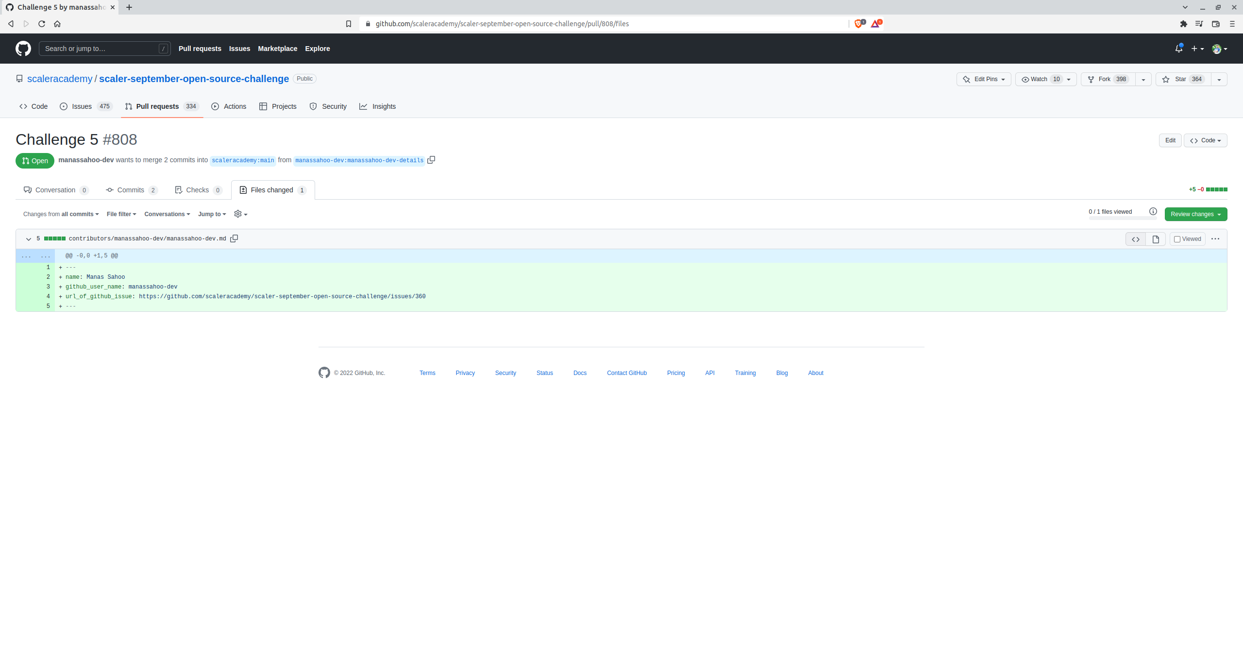 Challenge 1-16 · Issue #360 · scaleracademy/scaler-september-open-source-challenge-2022 · GitHub