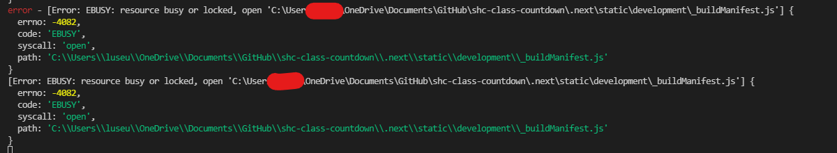 Fix "ebusy" issue · Issue #1470 · vercel/swr · GitHub
