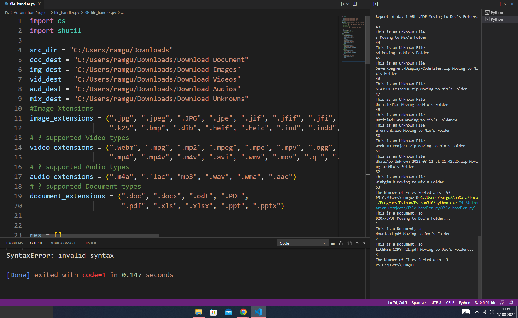 GitHub - Screen-sLaYeR/File_Sorter: A file sorter which sorts different ...
