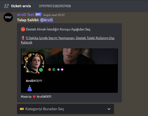 GitHub - ArviSlayer/V13-Gelismis-Ticket-Bot: V13 - Full Ayarlamalı + Kategorili Gelişmiş Ticket Botu